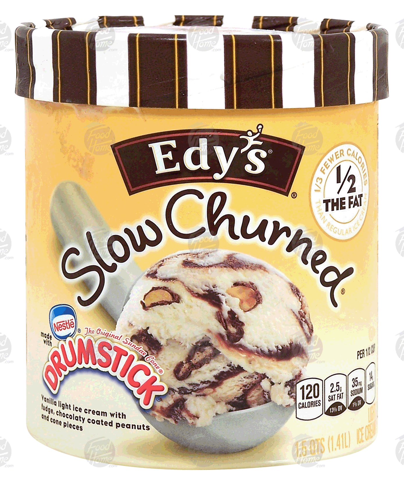 Groceries-Express.com Product Infomation for Edy's Slow Churned vanilla light ice cream with ...
