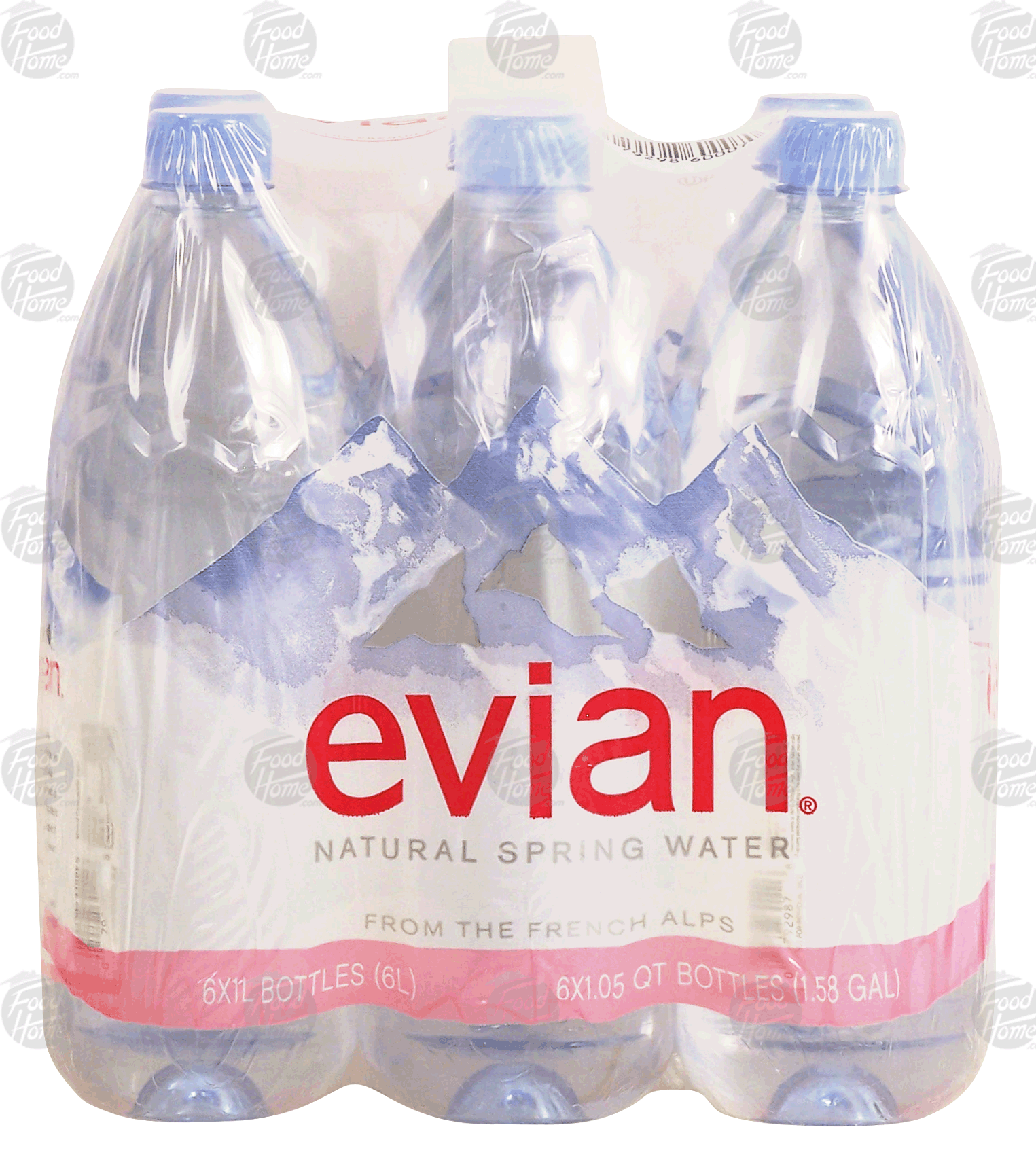 Groceries-Express.com Product Infomation for Evian natural spring water, 6- 1 liter bottles ...